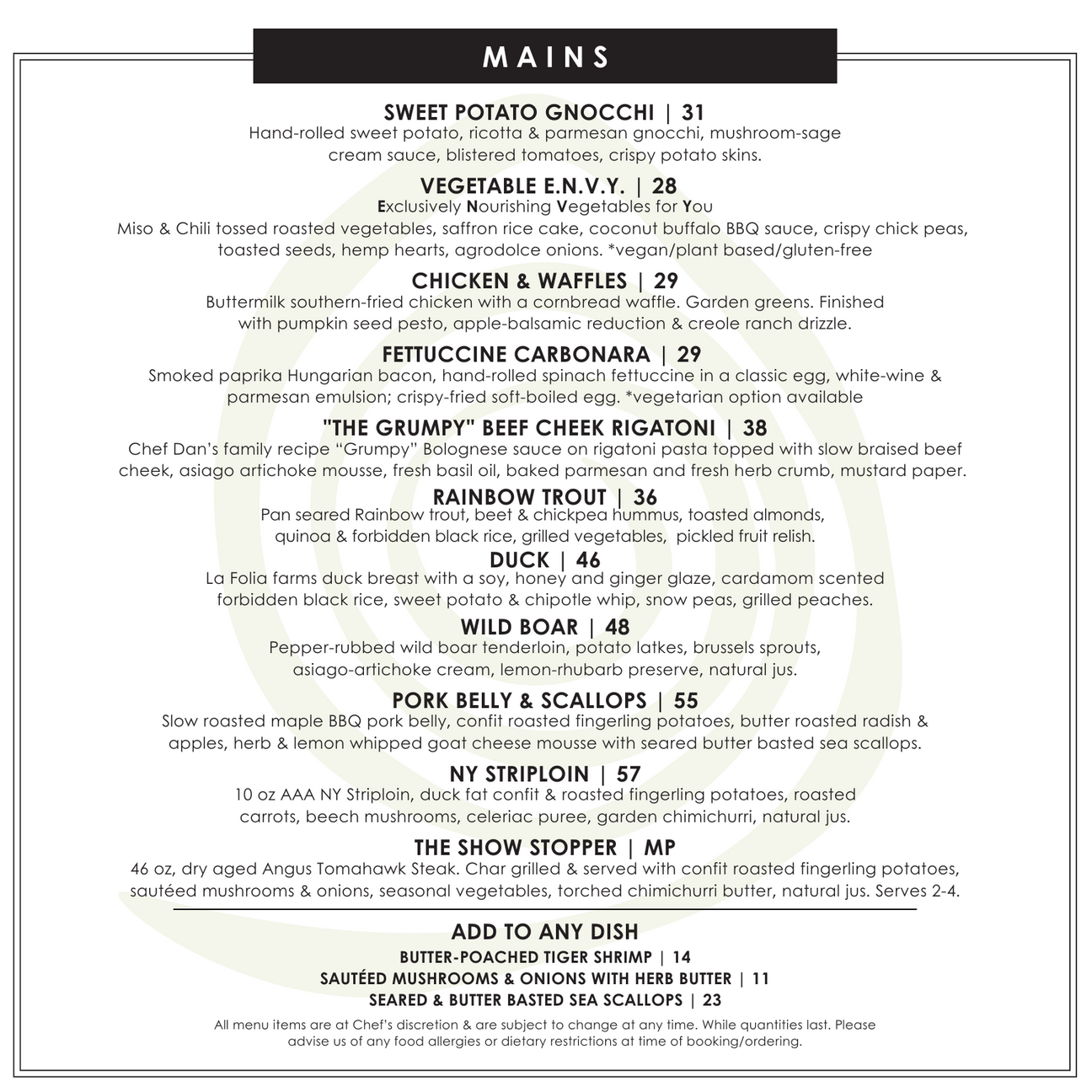 Dinner Menu | Twisted Lemon Restaurant – Twisted Lemon - Restaurant ...