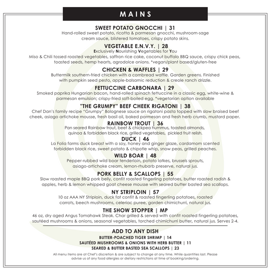 Dinner Menu | Twisted Lemon Restaurant – Twisted Lemon - Restaurant ...
