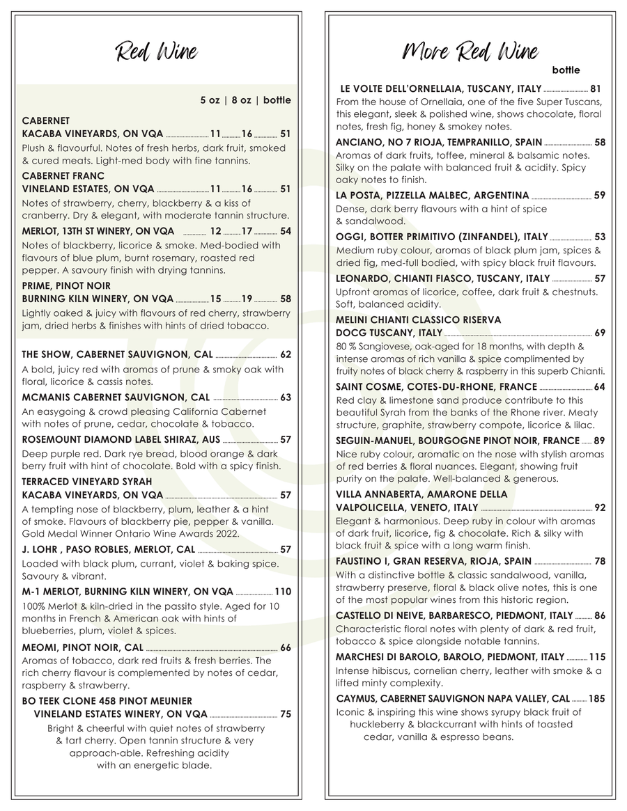 Bar Menu | Twisted Lemon Restaurant – Twisted Lemon - Restaurant ...